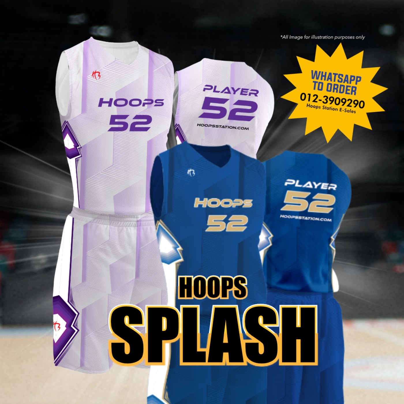 HOOPS SPLASH (SUBLIMATION)WHITE